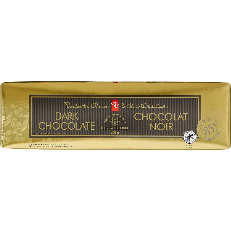 President's Choice Dark Chocolate Bar 85% Cocoa Solids, 300g – SipStop ...