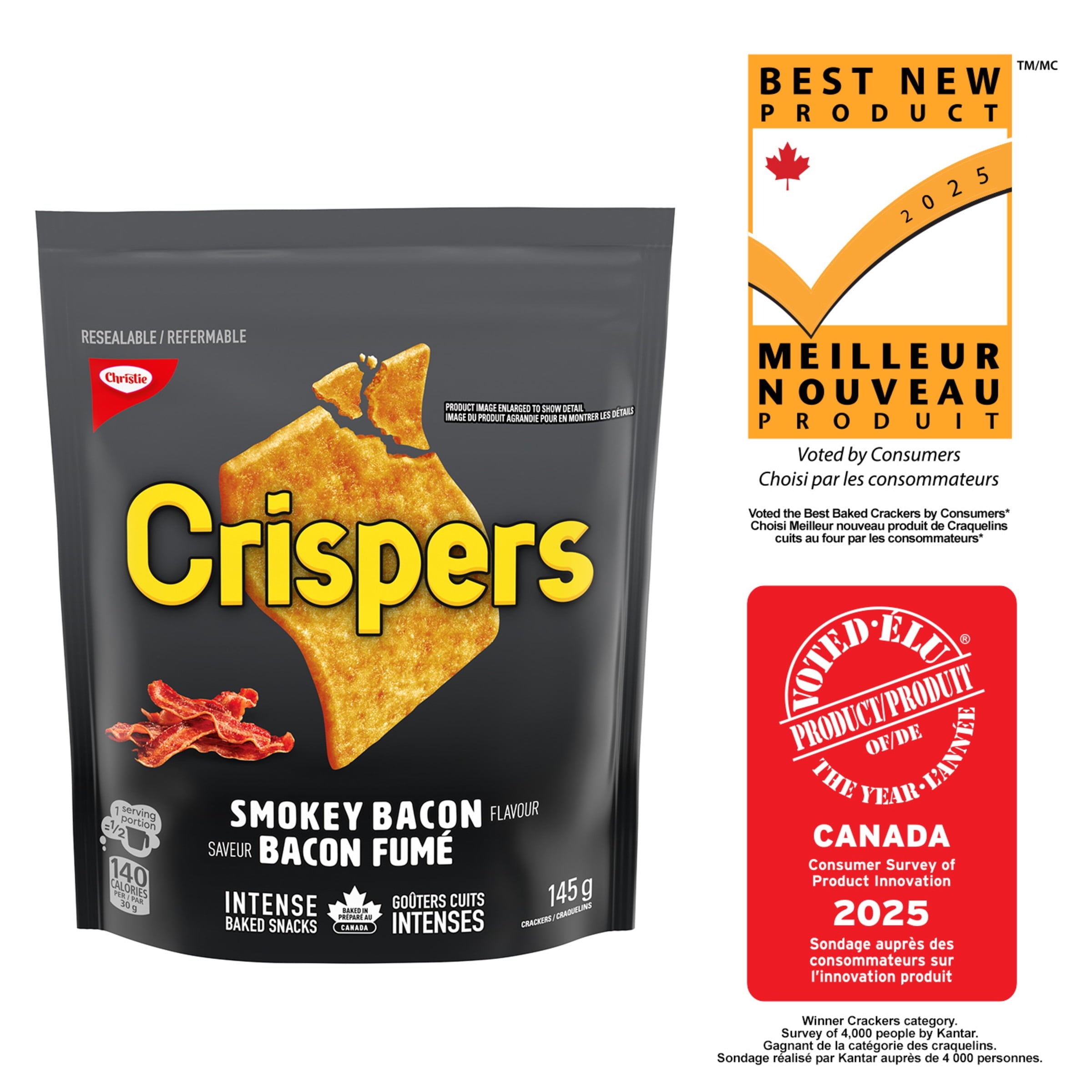 Crispers, Smokey Bacon, 145g – SipStop Direct
