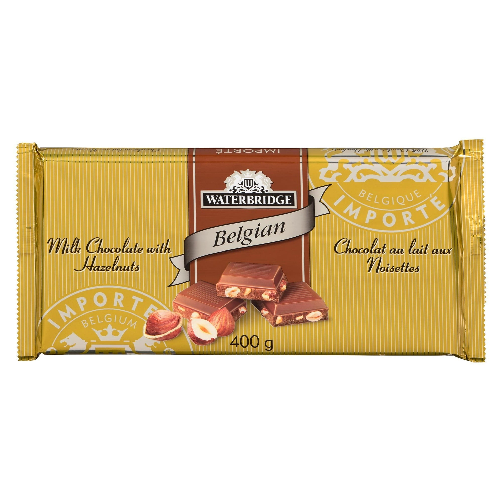 Waterbridge Chocolate Bar, Milk Chocolate with Hazelnuts, 400g ...